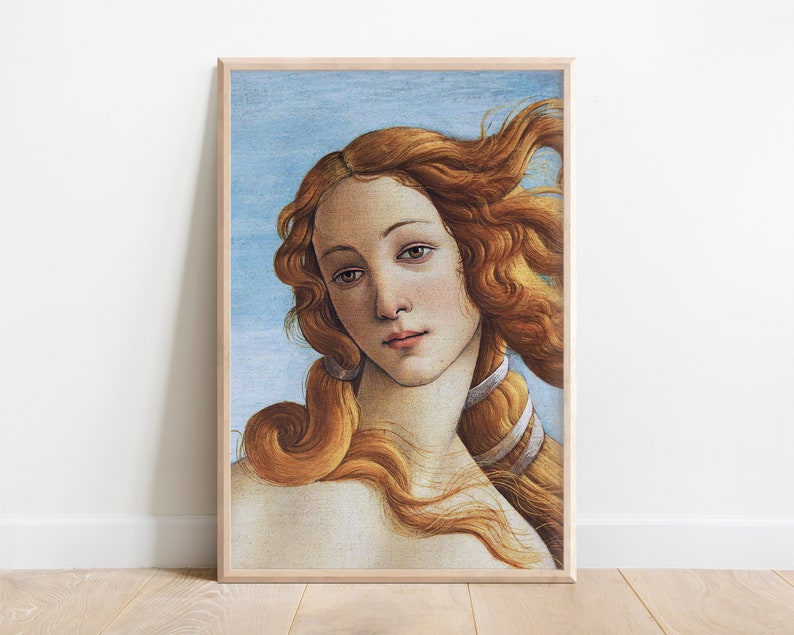 The Birth of Venus Print close Up by Sandro Botticelli, Italian ...