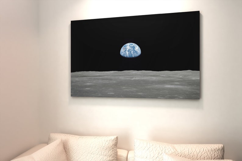 Earthrise on the Moon Poster Earth From the Moon NASA Poster - Etsy