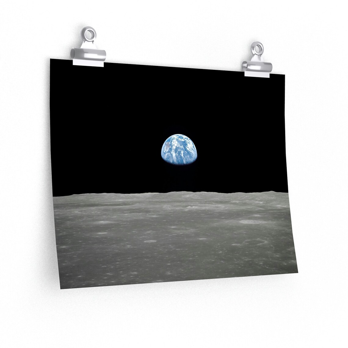 Earthrise on the Moon Poster Earth From the Moon NASA Poster Space ...