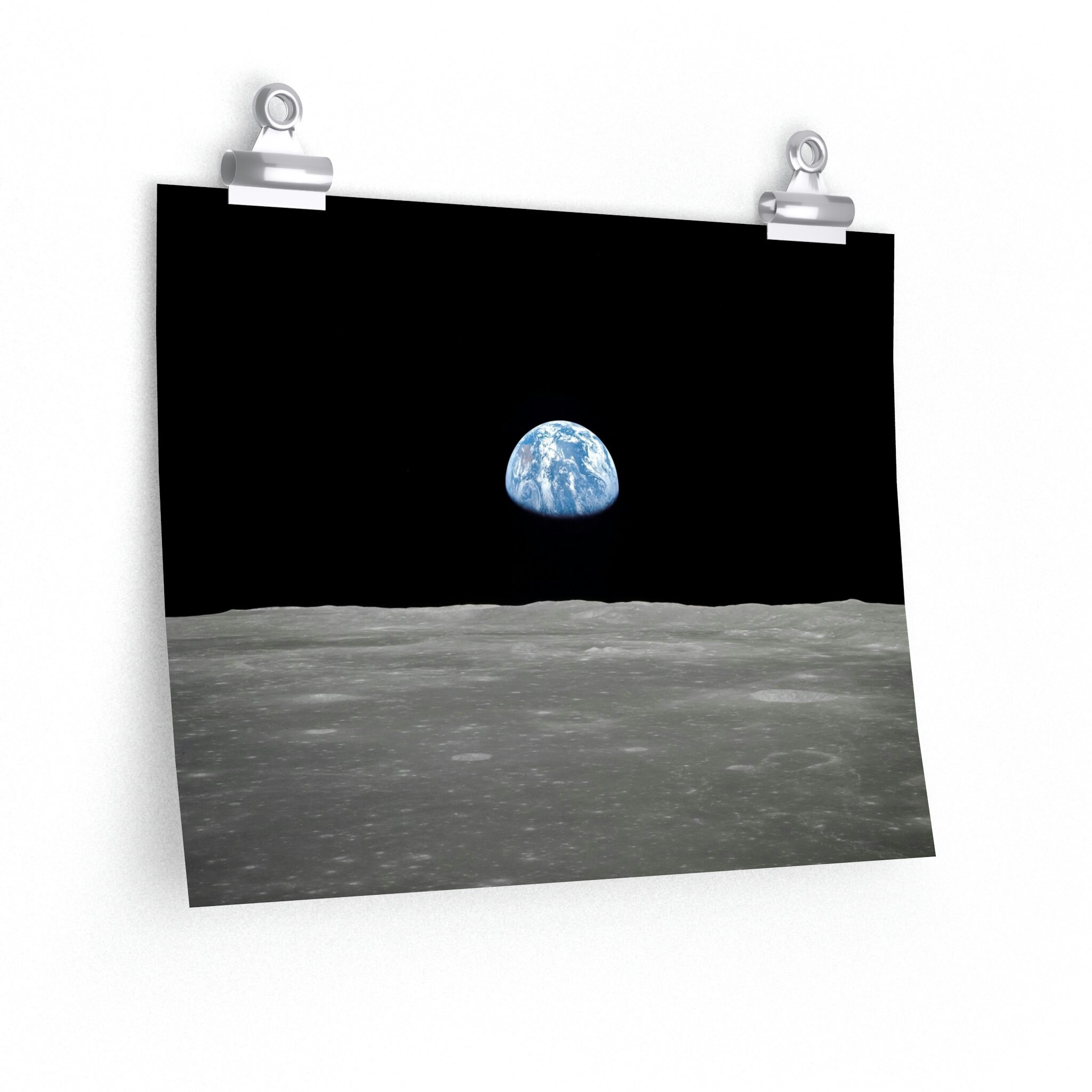 Earthrise on the Moon Poster Earth From the Moon NASA Poster Space ...