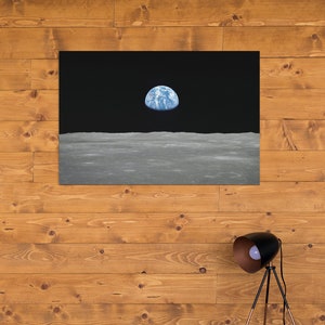 Earthrise on the Moon Poster Earth From the Moon NASA Poster Space ...