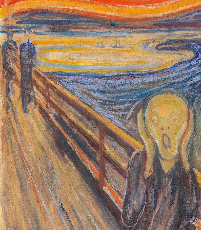 The Scream Print by Edvard Munch 1893 Famous Scream Painting - Etsy