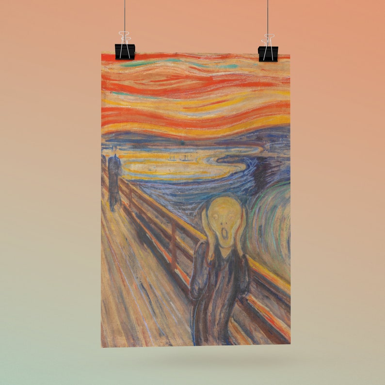 The Scream Print by Edvard Munch 1893 Famous Scream Painting - Etsy
