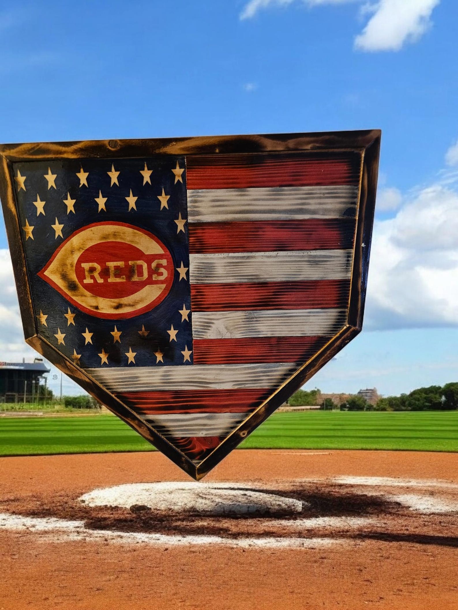 Custom Home Plate, Baseball, MJB, Major League Baseball, Wood, 17 Inch ...