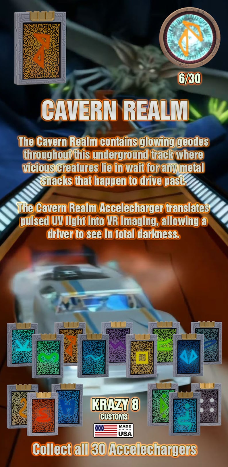 Acceleracers Cavern Realm Accelecharger Holographic Foil Hot Wheels ...