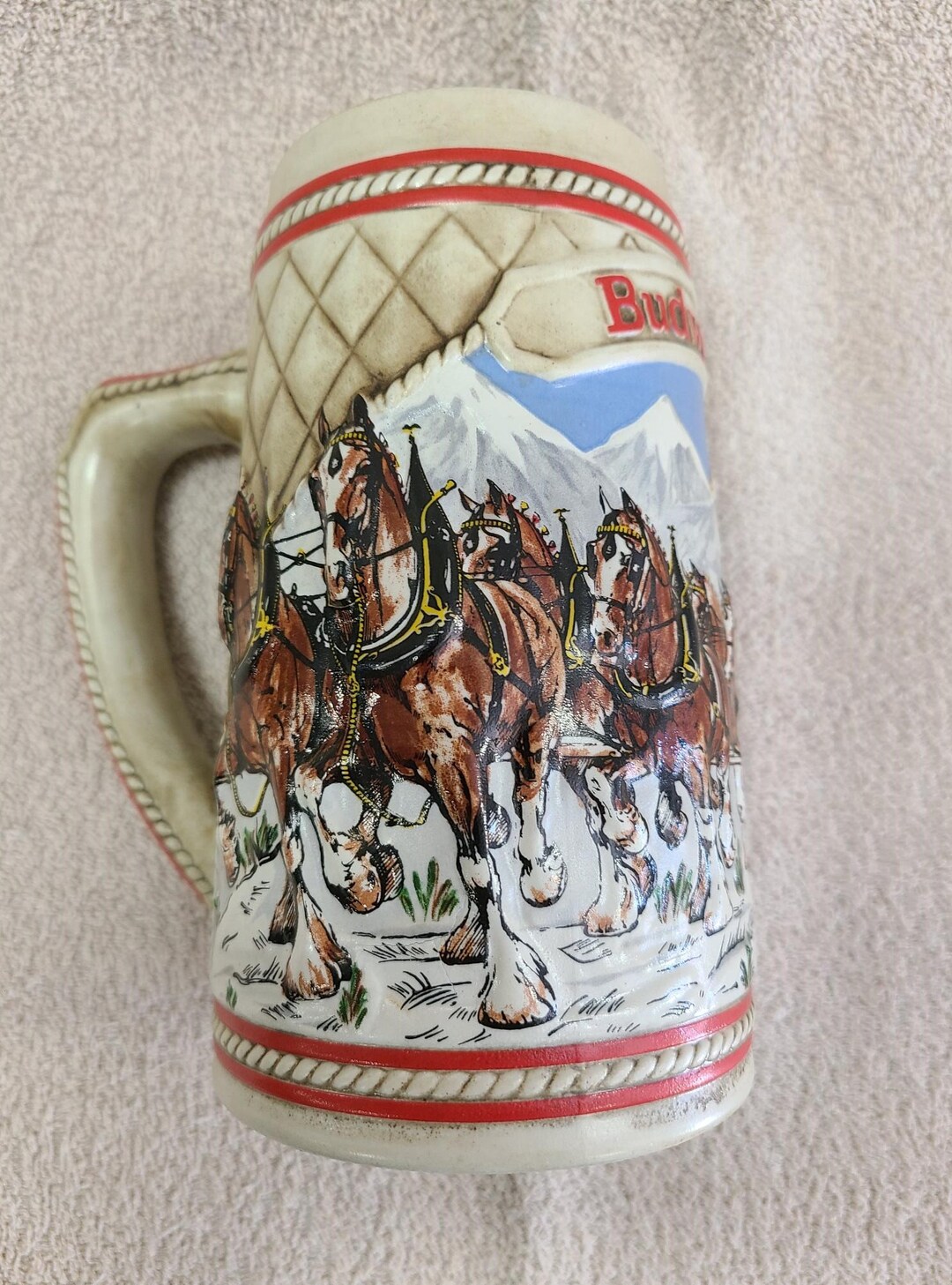 Budweiser 1985 Limited Edition A Series World Famous Clydesdale Stein ...