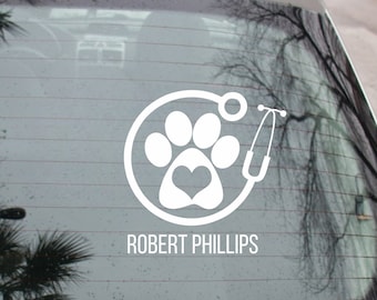 Vet Tech Decal Vet Decal Car Decal Weatherproof Vinyl - Etsy
