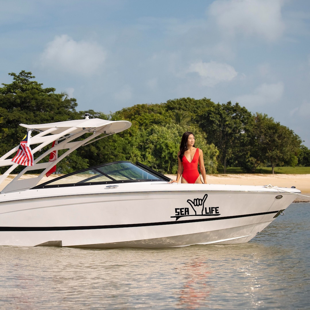 Sea and Life Boat Sticker, Boat Sticker, Boat Vinly Decal, Boat Gift ...