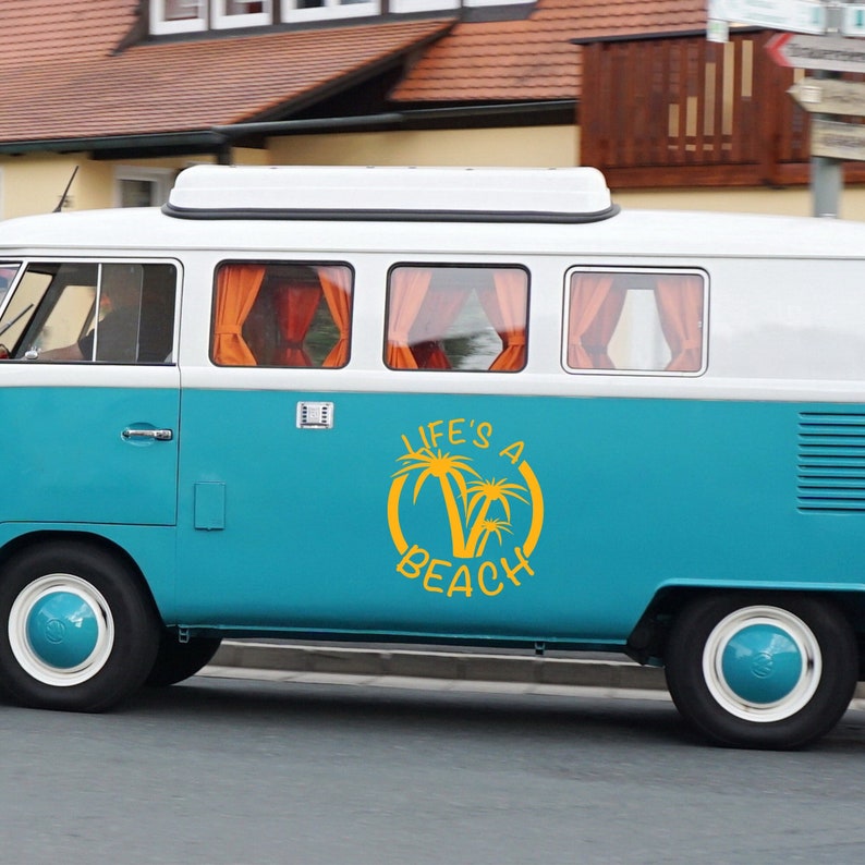 Life's a Beach Caravan Sticker, Caravan Vinly Decal, Truck, Camping ...
