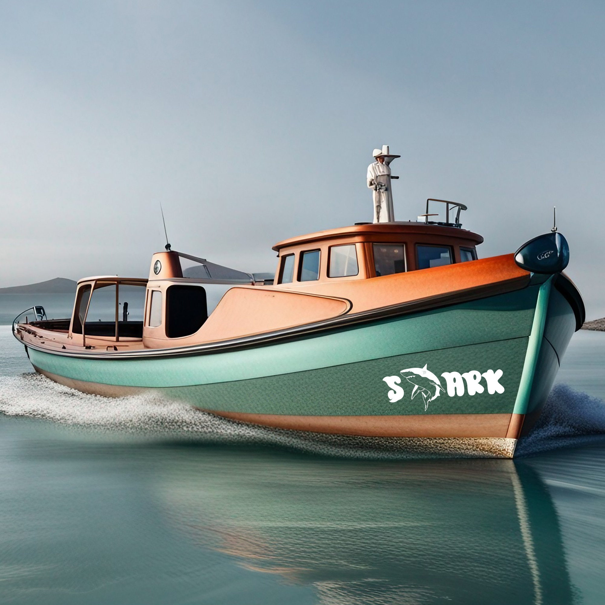 Shark Boat Sticker Boat Sticker Boat Vinly Decal Boat Gift - Etsy