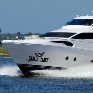 Sea and Life Boat Sticker, Boat Sticker, Boat Vinly Decal, Boat Gift ...