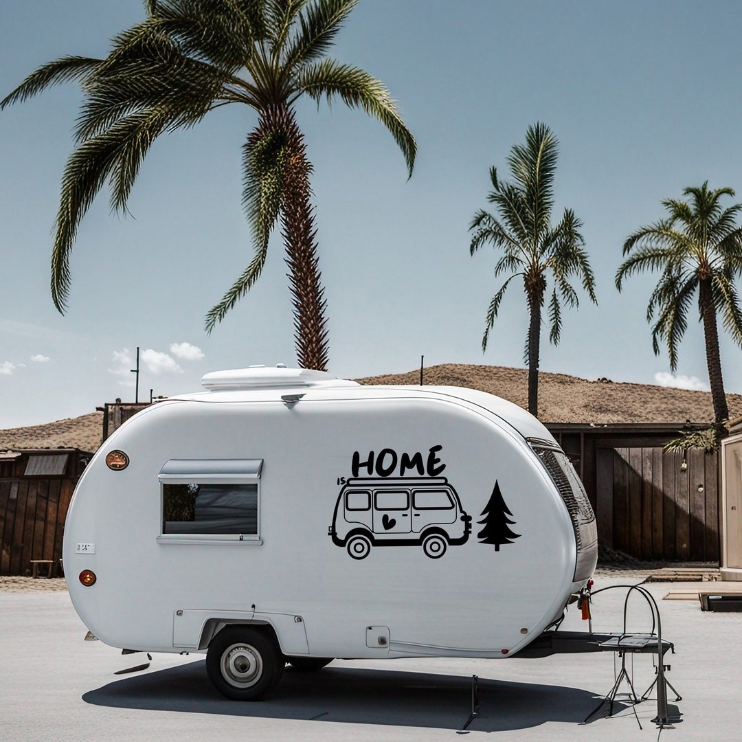 Home is Caravan Sticker, Caravan Vinly Decal, Camping Decal, Camper ...