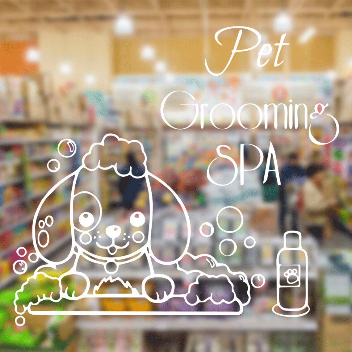 Pet Grooming Decal, Vinyl Sticker, Animal Sticker, Pet Decal, Pet ...