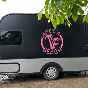 Life's a Beach Caravan Sticker, Caravan Vinly Decal, Truck, Camping ...