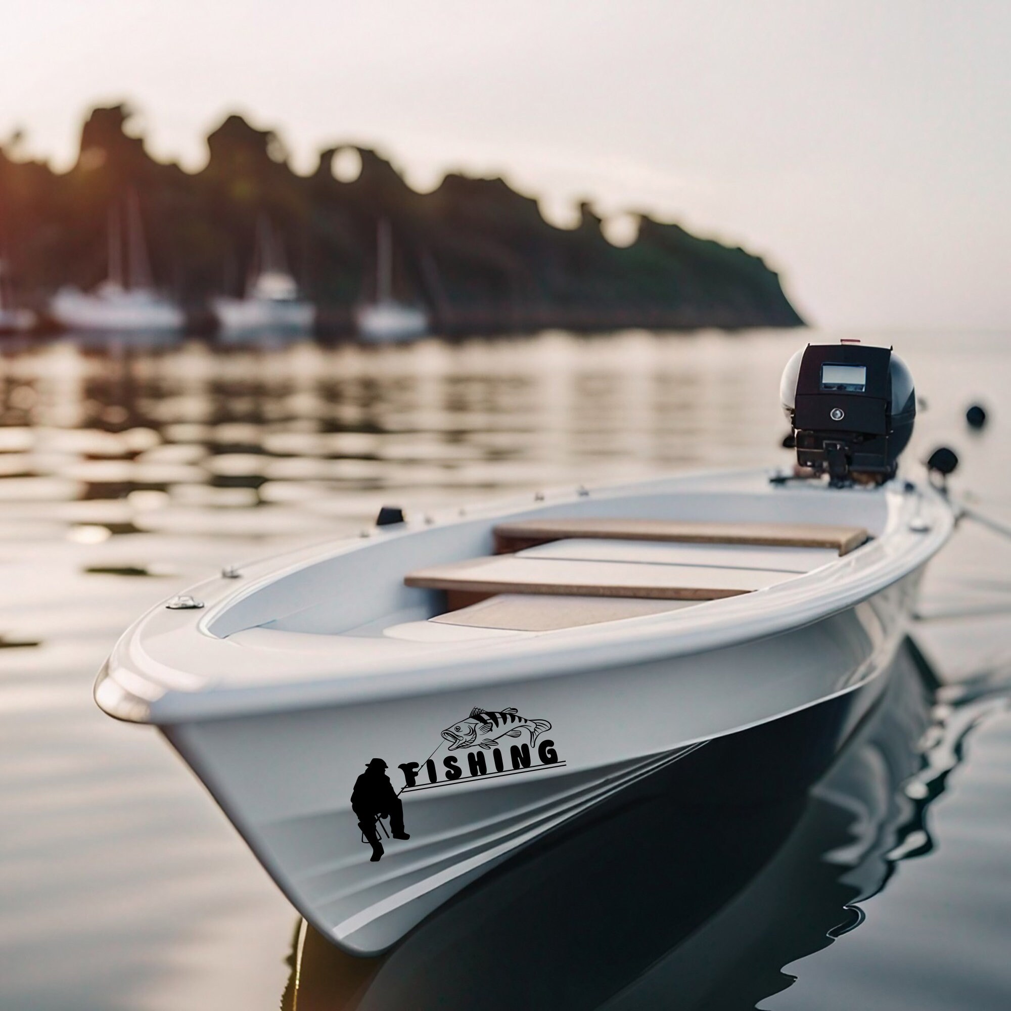 Fishing Boat Sticker, Boat Sticker, Boat Vinly Decal, Boat Gift, Boat ...