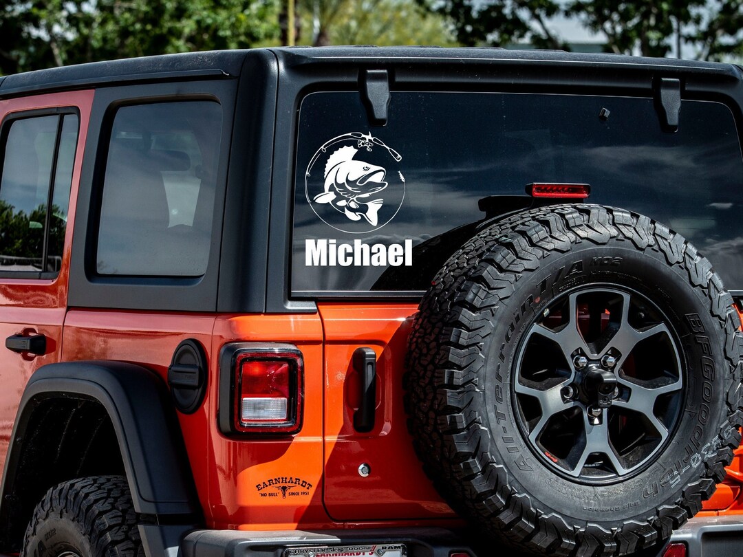 Custom Text Fish and Bait Vinly Decal, Fishing Sticker,fish Decal ...