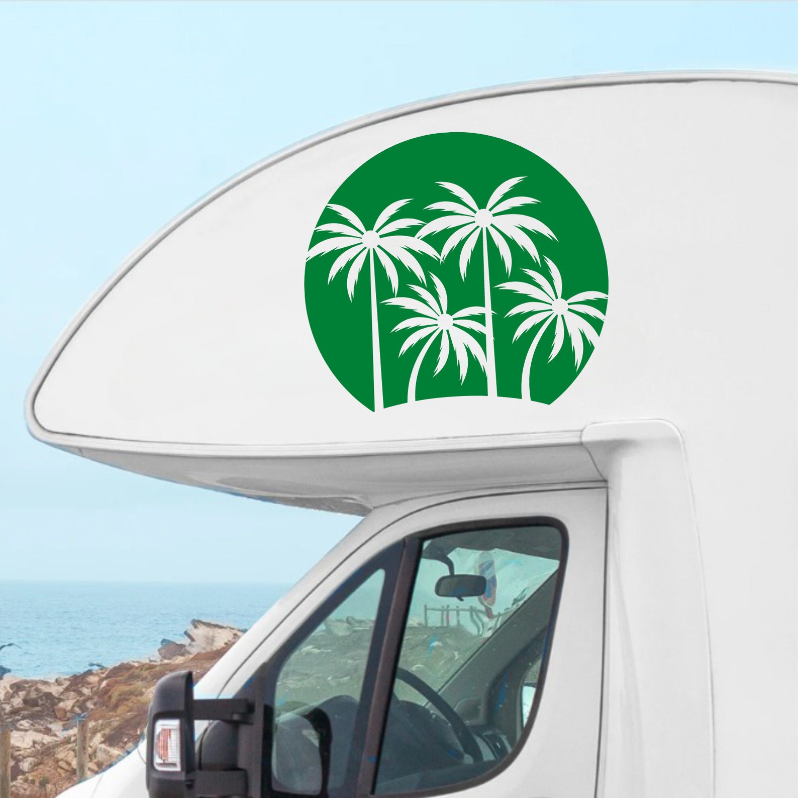 Palms Caravan Decal, Van Decal, Campervan Decal, Vinyl Sticker, Caravan ...