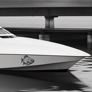 Fish Boat Sticker, Boat Sticker, Boat Vinly Decal, Boat Gift, Boat ...