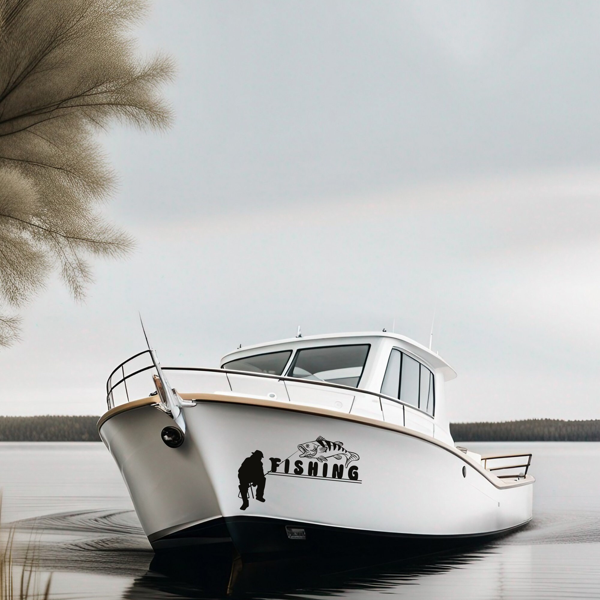 Fishing Boat Sticker, Boat Sticker, Boat Vinly Decal, Boat Gift, Boat ...