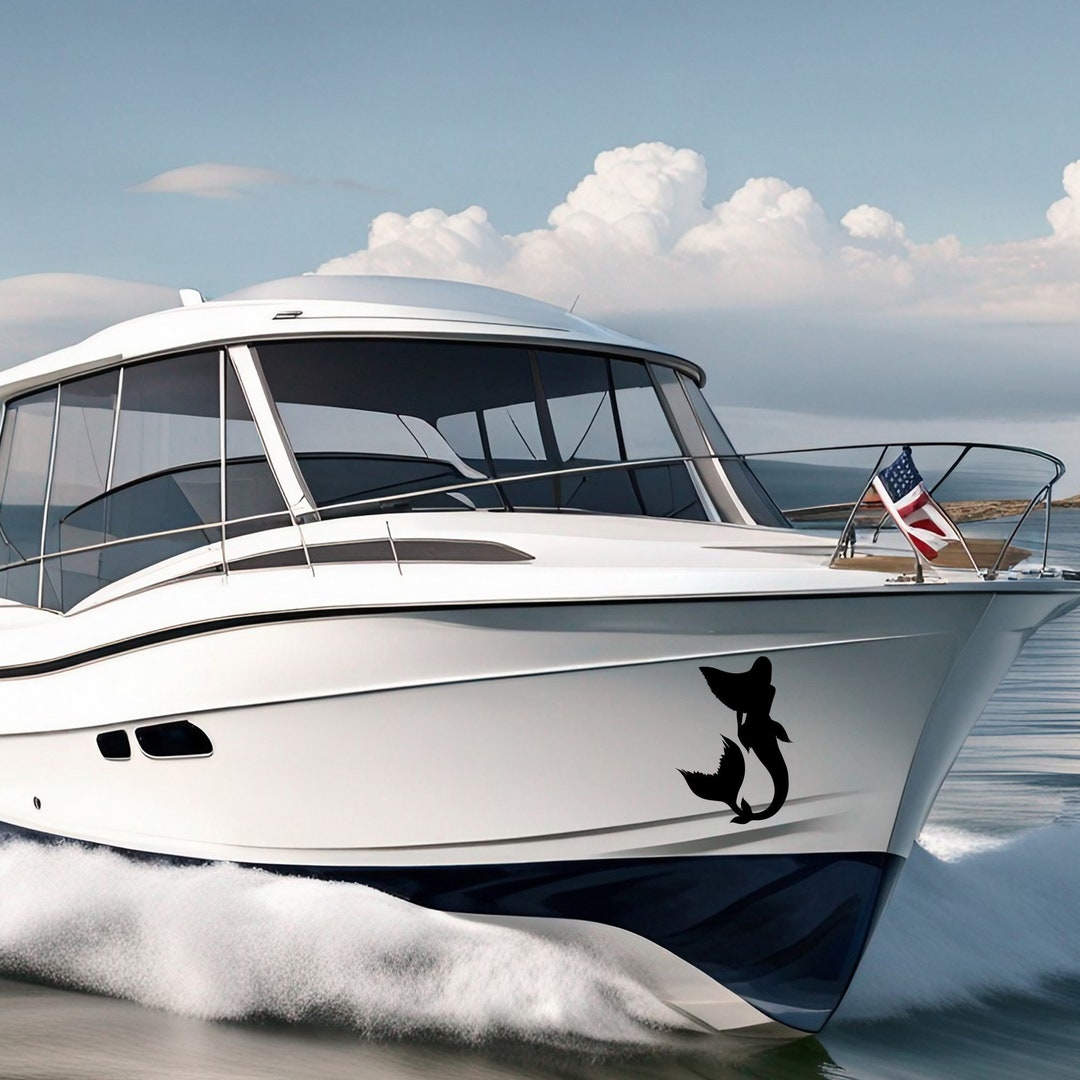 Mermaid Boat Sticker, Boat Sticker, Boat Vinly Decal, Boat Gift, Boat ...