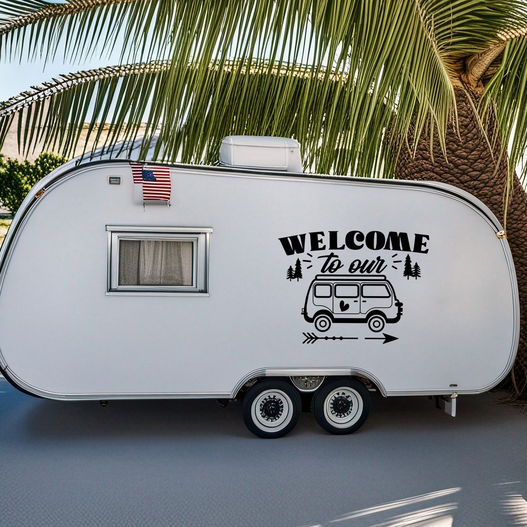 Welcome to Our Caravan Sticker Caravan Vinly Decal Camping - Etsy