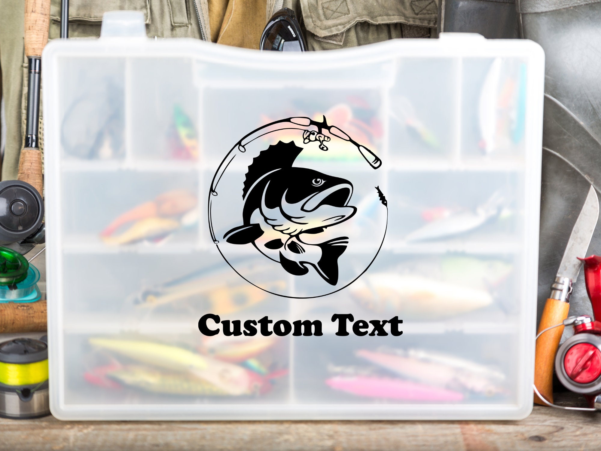 Custom Text Fish and Bait Vinly Decal Fishing Stickerfish - Etsy
