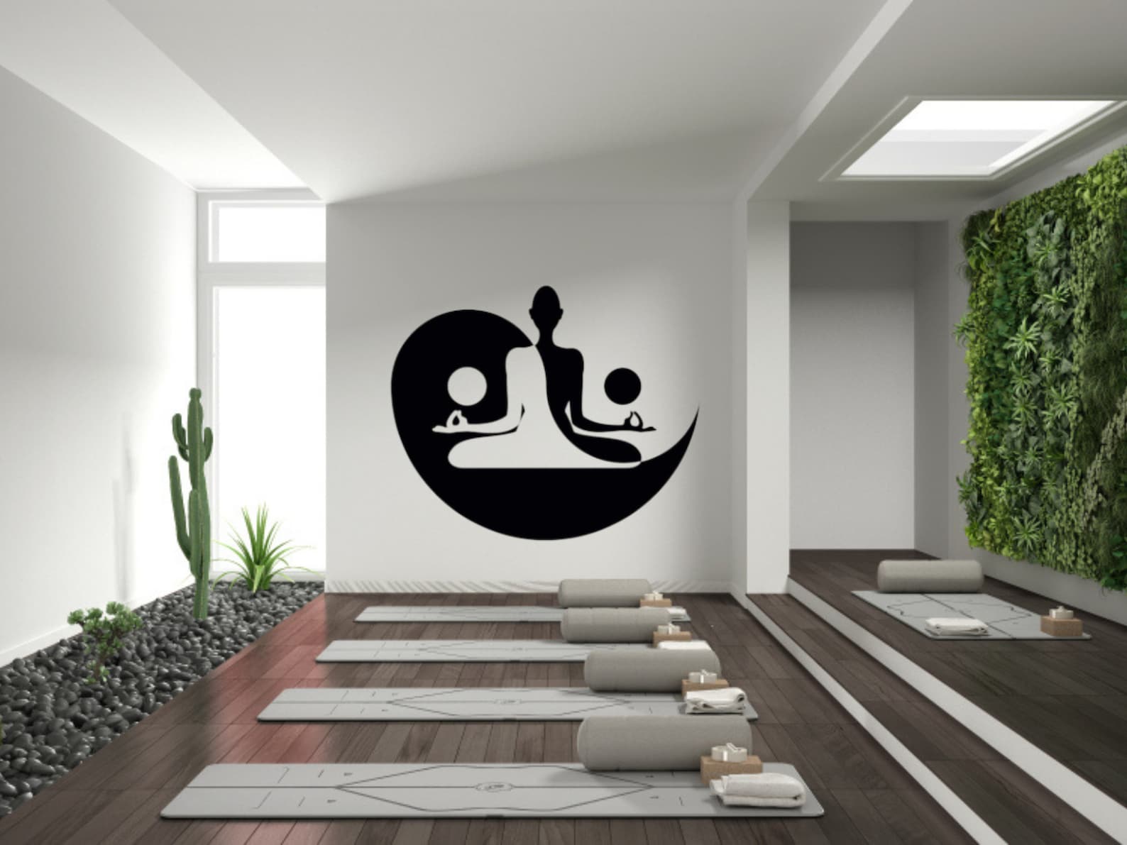Yoga Om Vinyl Decal, Yoga Sticker Vinyl Wall Decal, Yoga Studios Decor ...