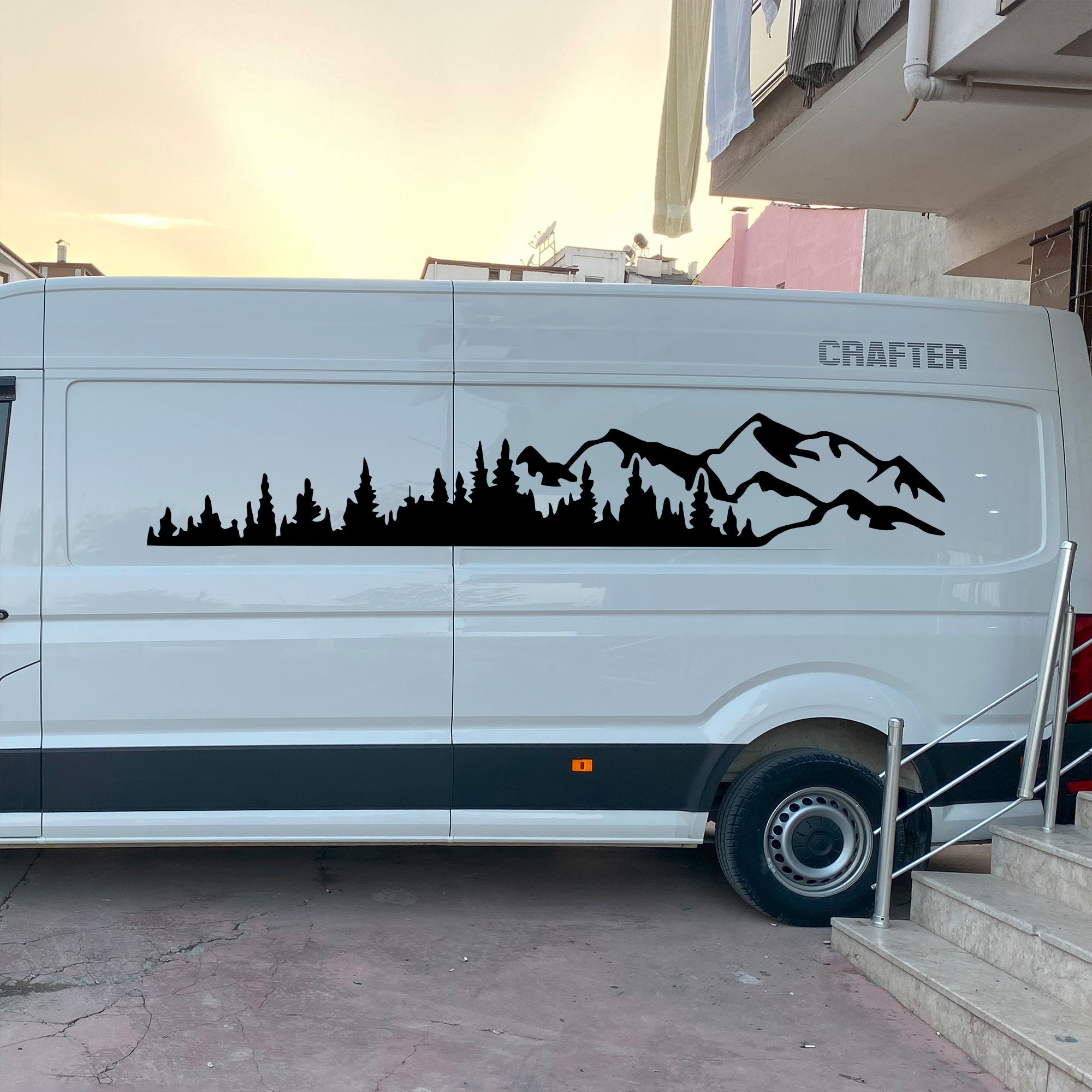 Mountain and Forest Caravan Sticker Caravan Vinly Decal - Etsy Australia