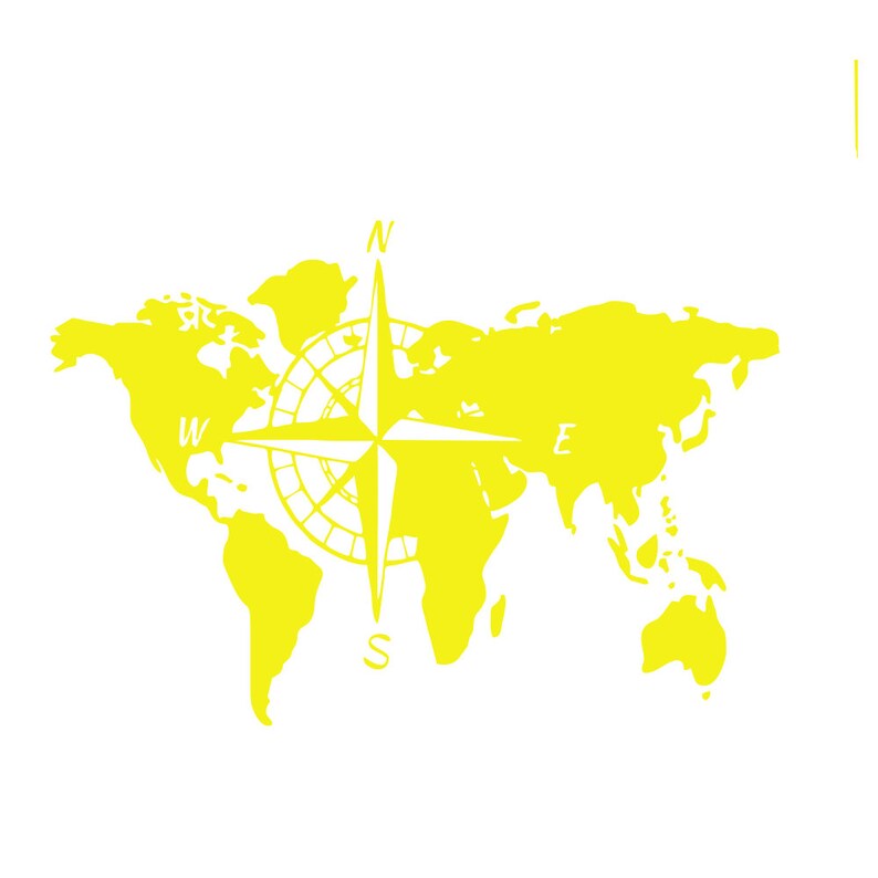 World Map and Compass Caravan Sticker Caravan Vinly Decal - Etsy