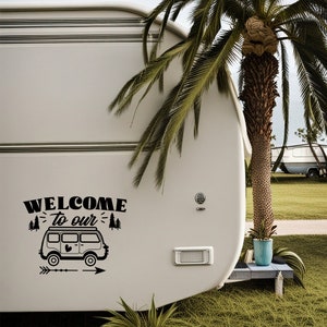 Welcome to Our Caravan Sticker, Caravan Vinly Decal, Camping Decal ...