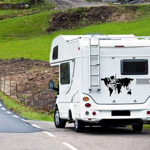 World Map and Compass Caravan Sticker Caravan Vinly Decal - Etsy UK