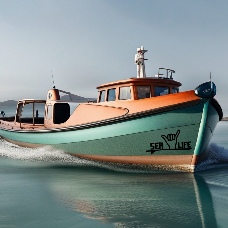 Sea and Life Boat Sticker Boat Sticker Boat Vinly Decal - Etsy