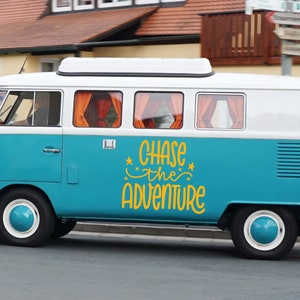 Chase the Adventure Text Caravan Sticker, Caravan Vinly Decal, Truck ...