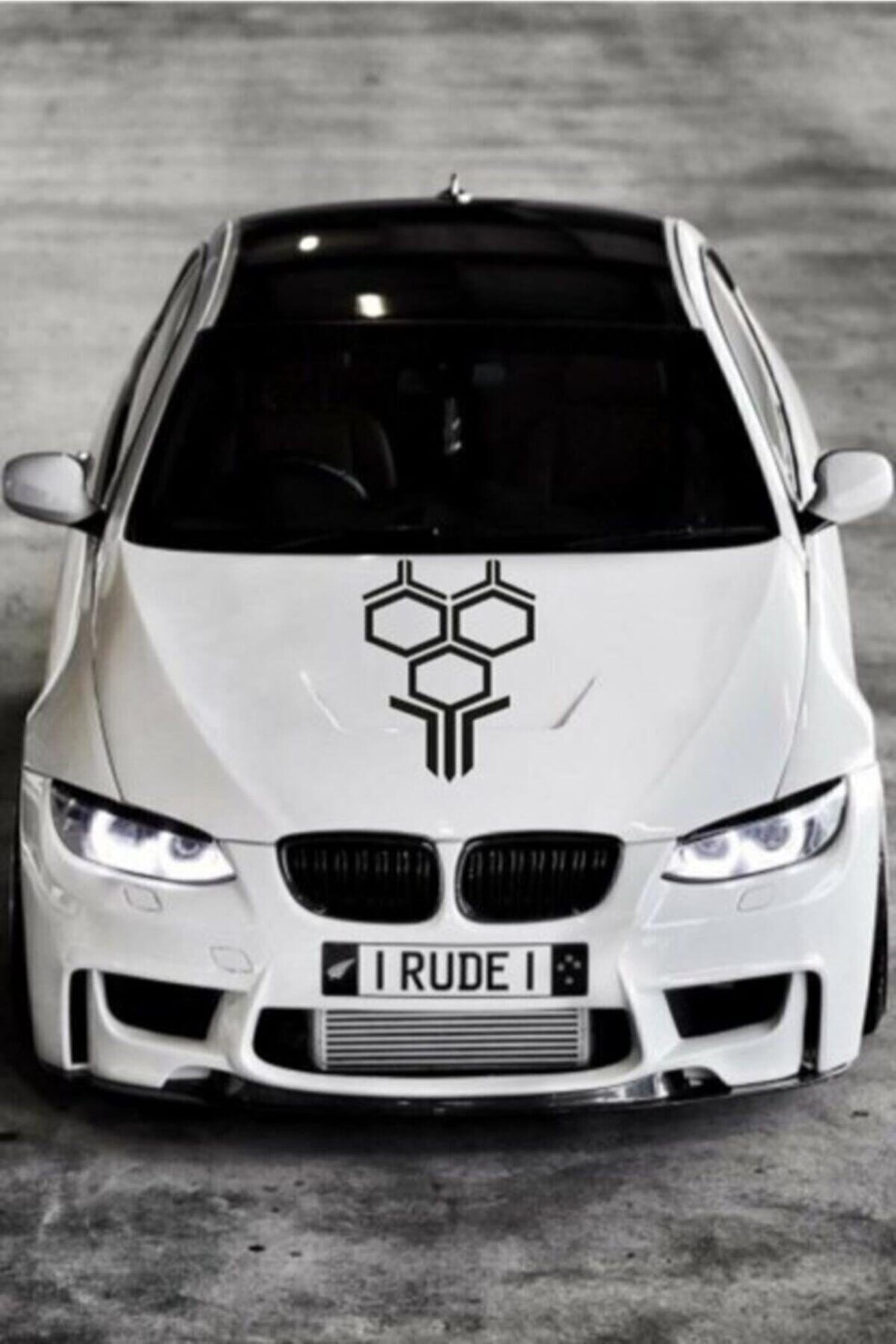 Honeycomb Upper Cowl Car Vinly Decal, Sport Car Sticker, Truck, Car ...