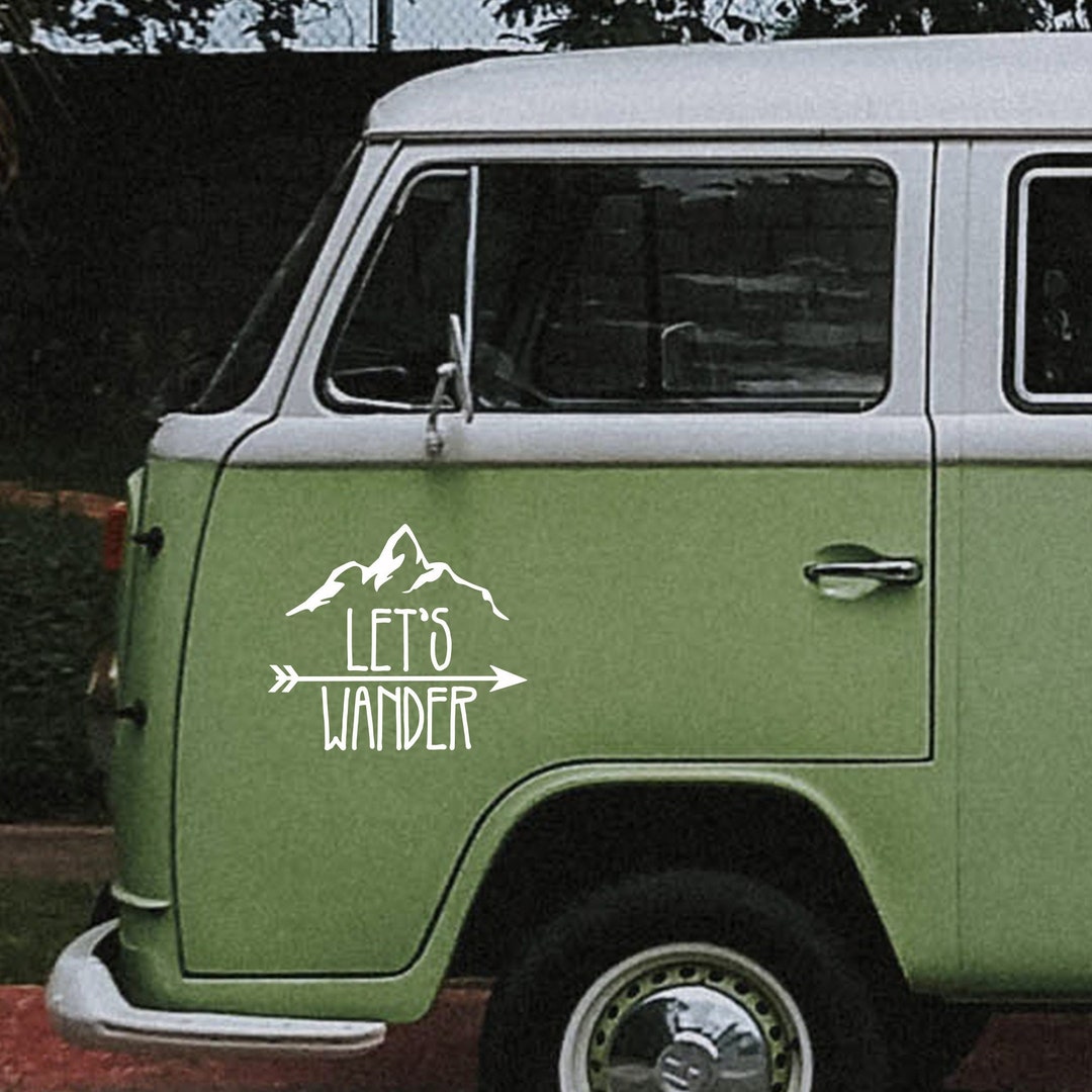 Let’s Wander Camper Decal for RV Van Travel Trailer Vinyl Sticker ...