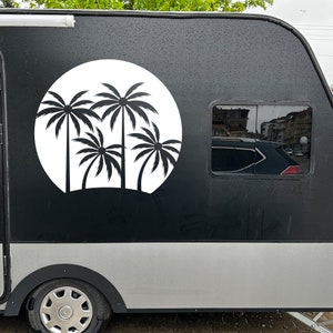 Palms Caravan Decal, Van Decal, Campervan Decal, Vinyl Sticker, Caravan ...