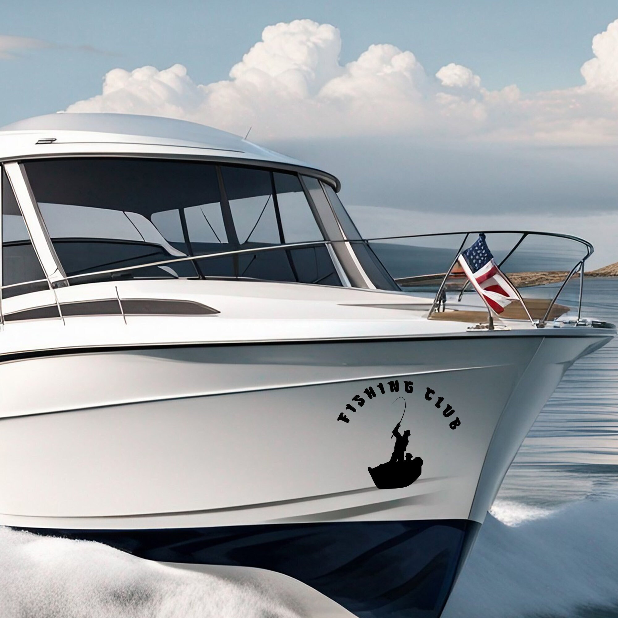 Fishing Club Boat Sticker Boat Sticker Boat Vinly Decal Fishing Club ...