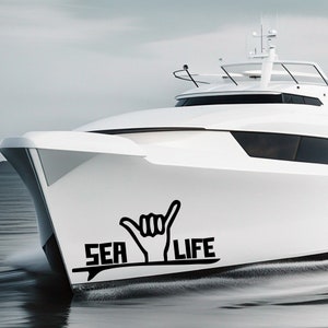 Sea and Life Boat Sticker, Boat Sticker, Boat Vinly Decal, Boat Gift ...