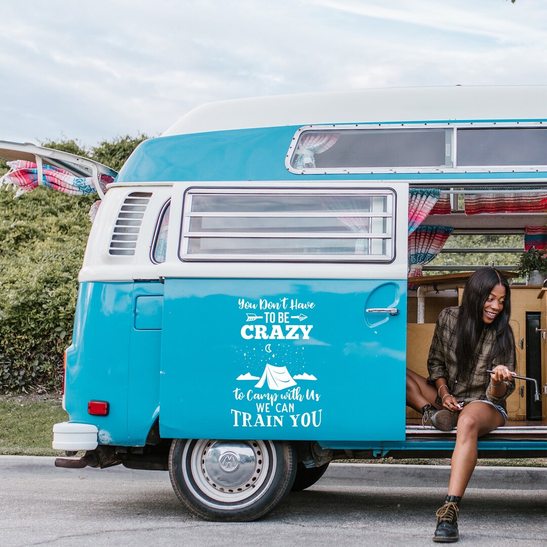 Crazy Sticker, Caravan Vinly Decal, Camping Decal, Camper Decal, Big ...