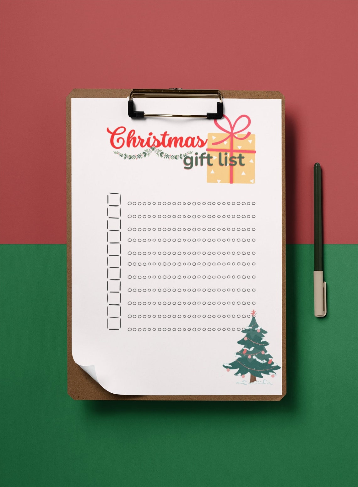 Printable Christmas Gift List, Christmas Printable, Christmas Gift List ...
