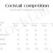 Minimalistic Cocktail Competition Score Card, Cocktail Competition ...