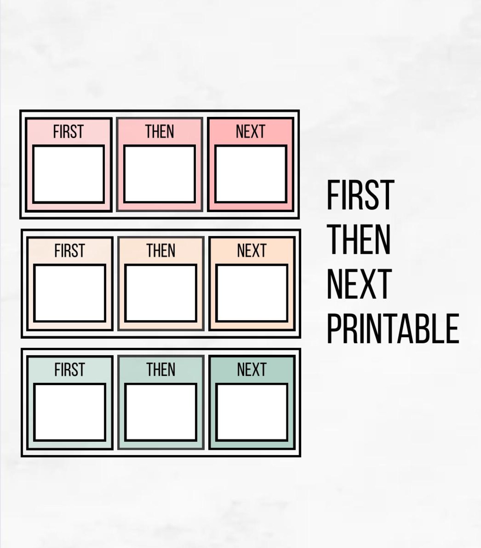 First Then Next Board Printable - Etsy