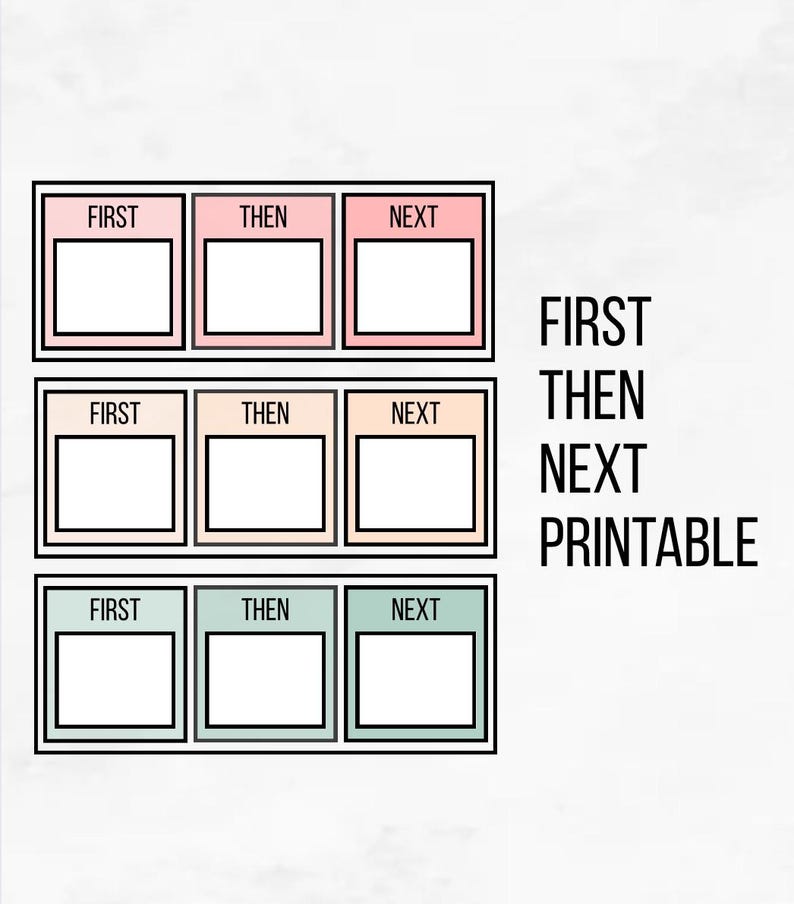 First Then Next Board Printable - Etsy