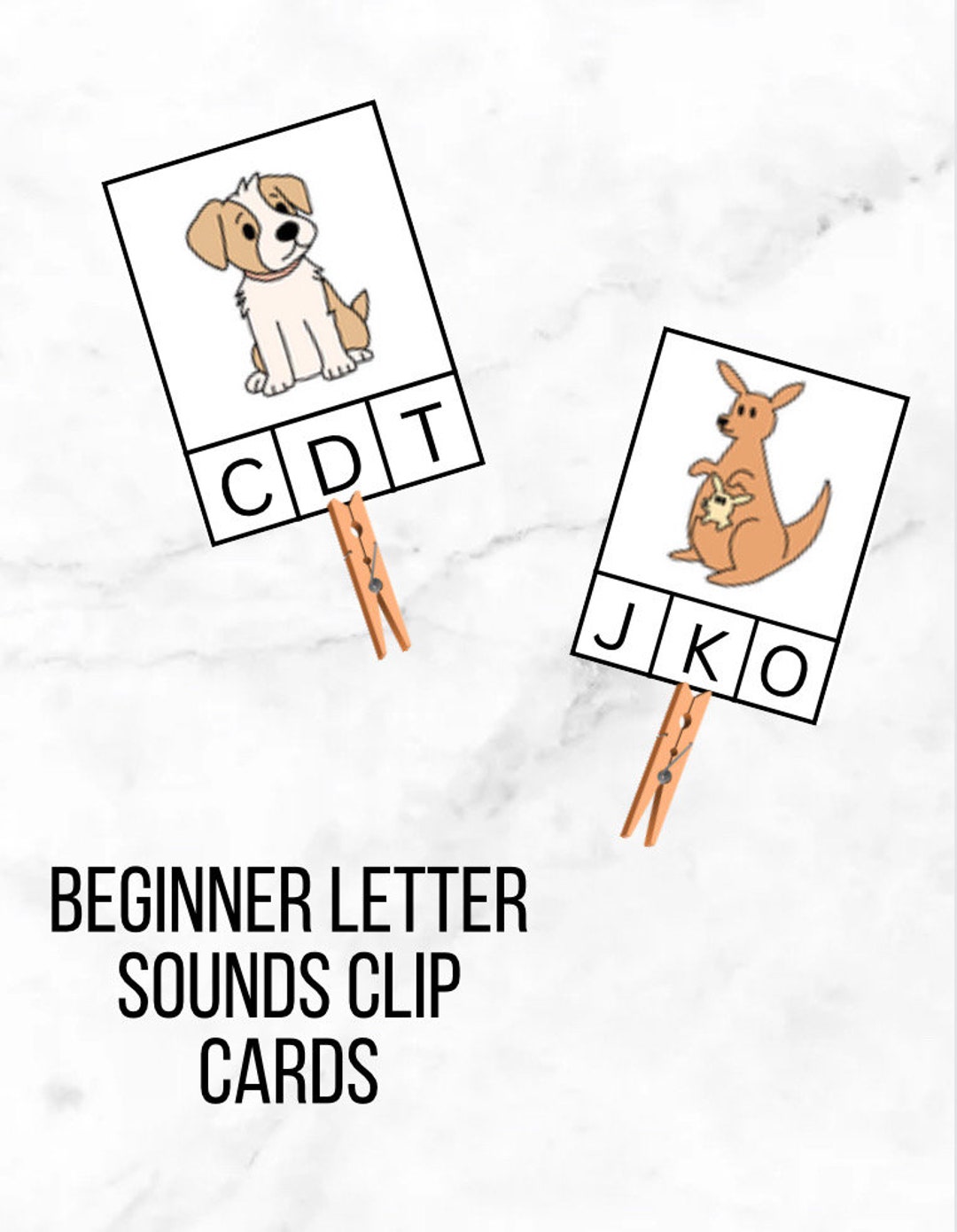 Beginning Letter Sounds Clip Cards - Etsy