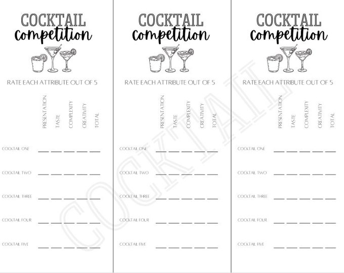 Cocktail Competion Party, Cocktail Contest, Cocktail Party Ideas ...