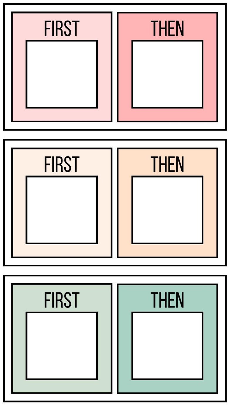 First Then Board Printable - Etsy Australia