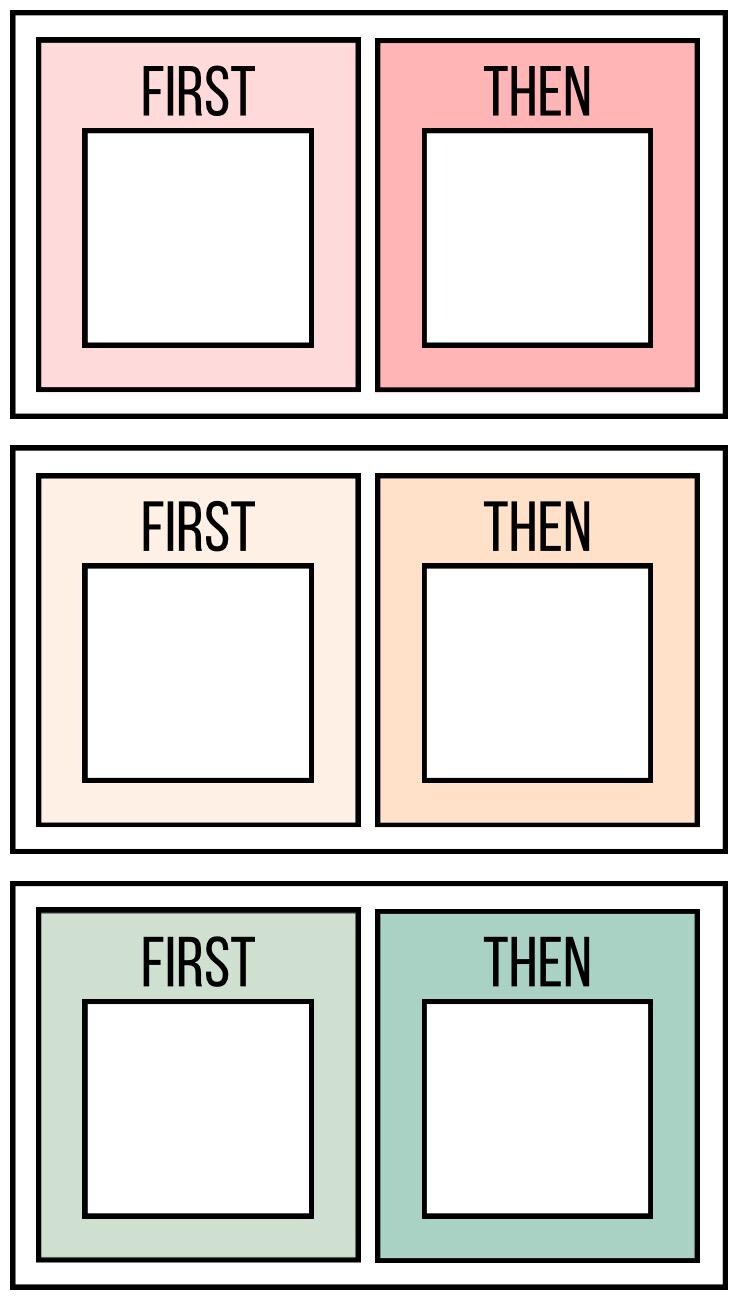 First Then Board Printable - Etsy