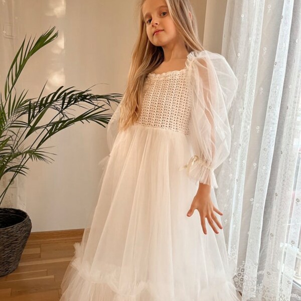 Tulle Flower Girl - Etsy