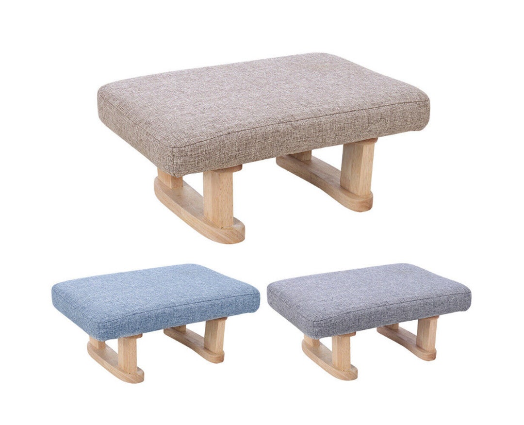 Comfortable Small Ottoman Seat Bench With Wooden Legs Elegant - Etsy UK
