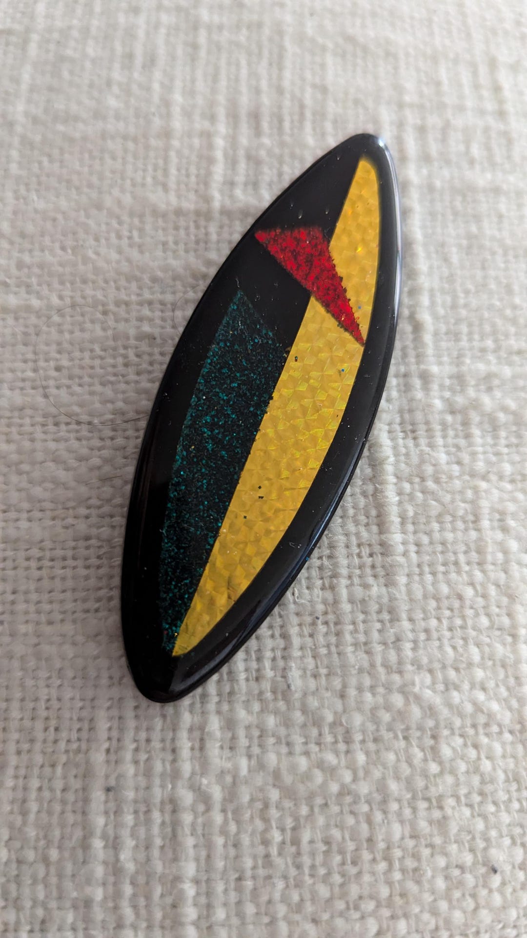 Vintage Art Deco Colorful Oblong Pin Trekkie Like Unusual Unisex - Etsy